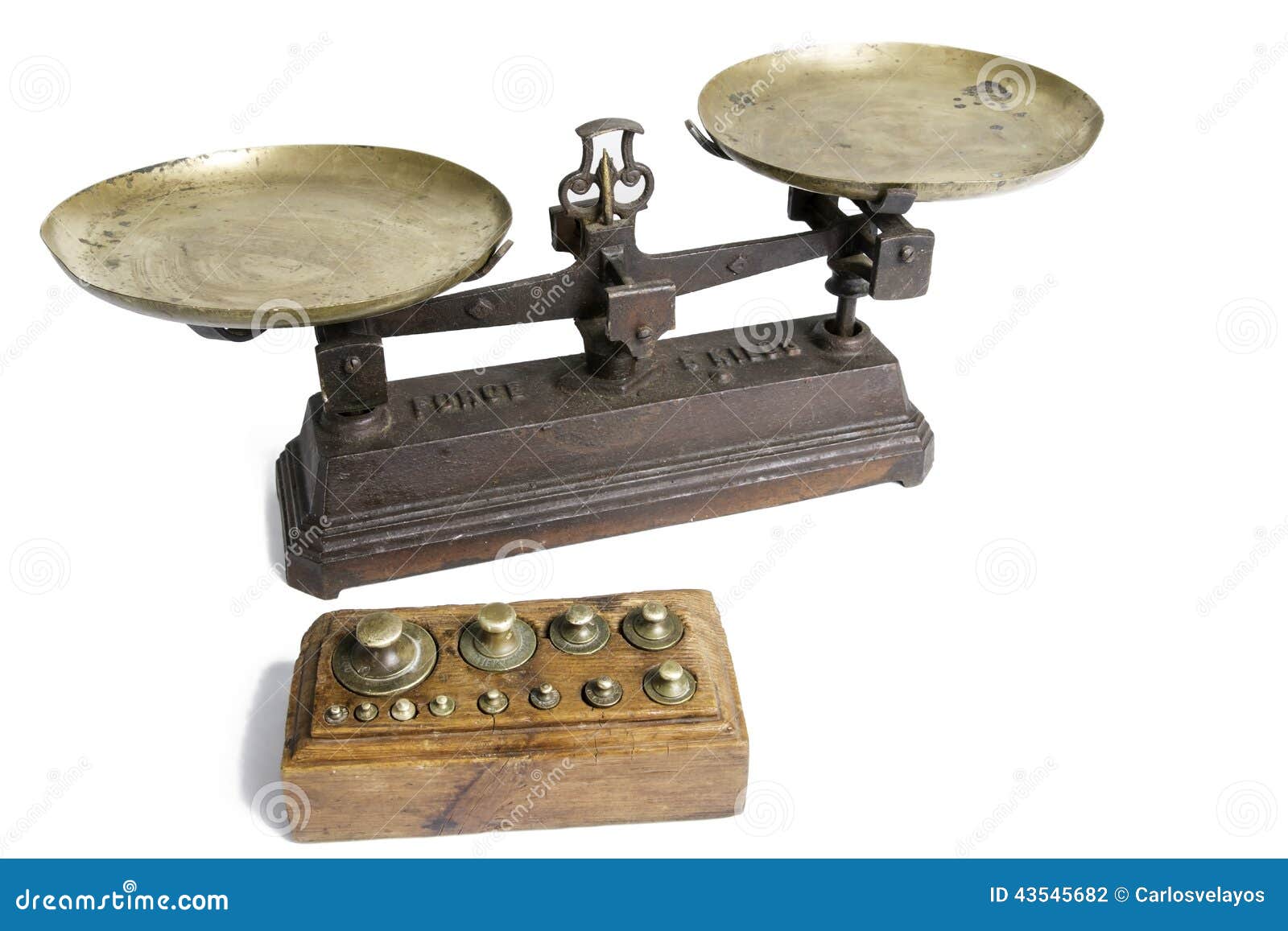 Old Scale with Weight Measures Stock Photo - Image of machine, isolated ...