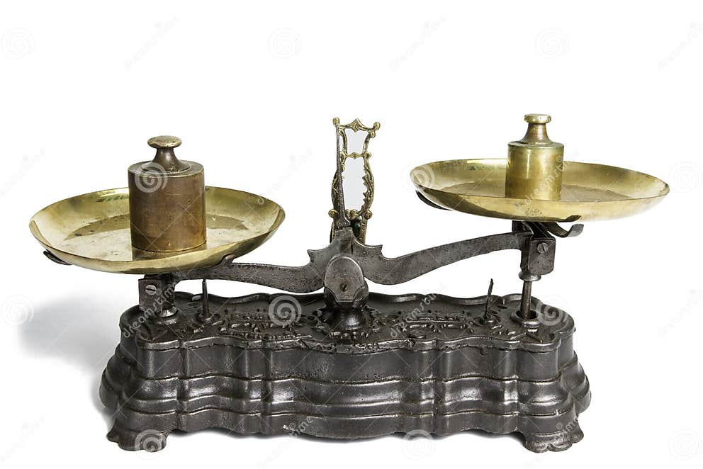 Old Scale with Weight Measures Stock Photo - Image of machine, little ...