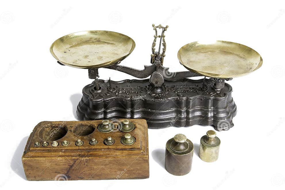 Old Scale with Weight Measures Stock Photo - Image of objects, machine ...