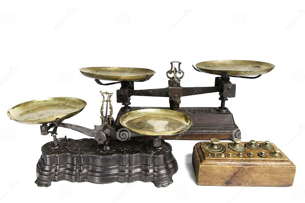 Old Scale with Weight Measures Stock Image - Image of handwork, artisan ...