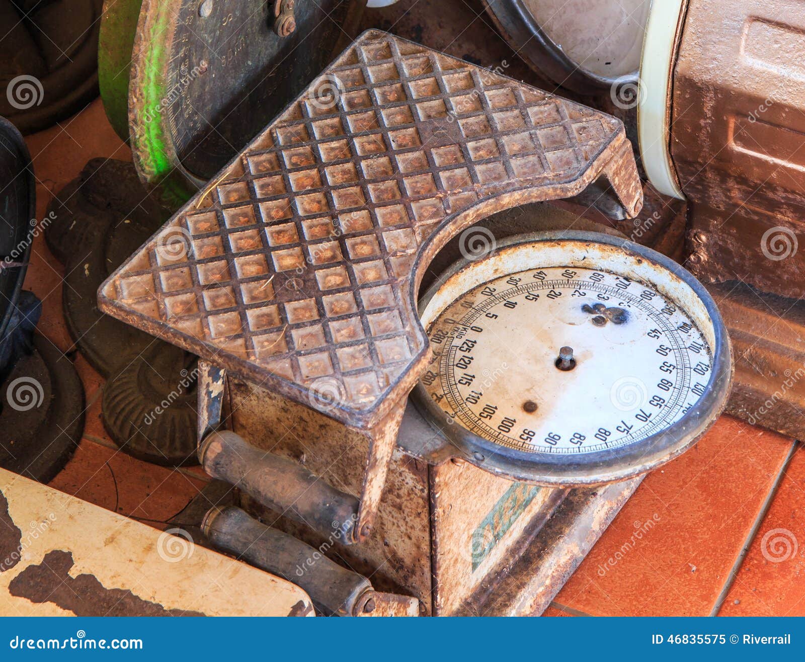 Old scales stock image. Image of kilogram, obsolete, counterweight ...