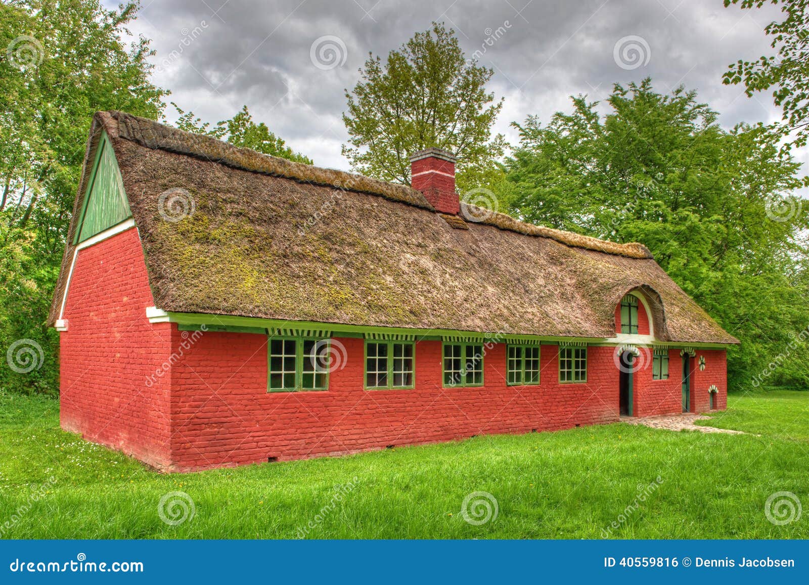 Old Scandinavian Farm in HDR Stock Photo - Image of building ...