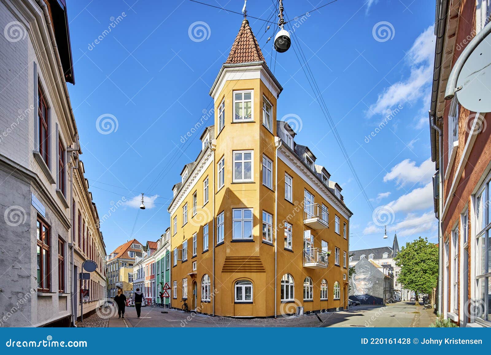 Old Scandinavian Triangle Building in a Narrow Street Editorial Stock ...