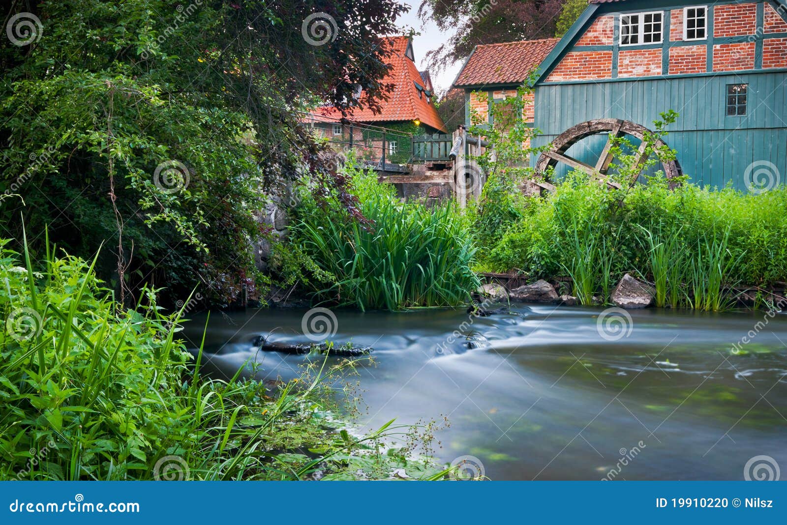Old scenic watermill stock photo. Image of rural, barn - 19910220