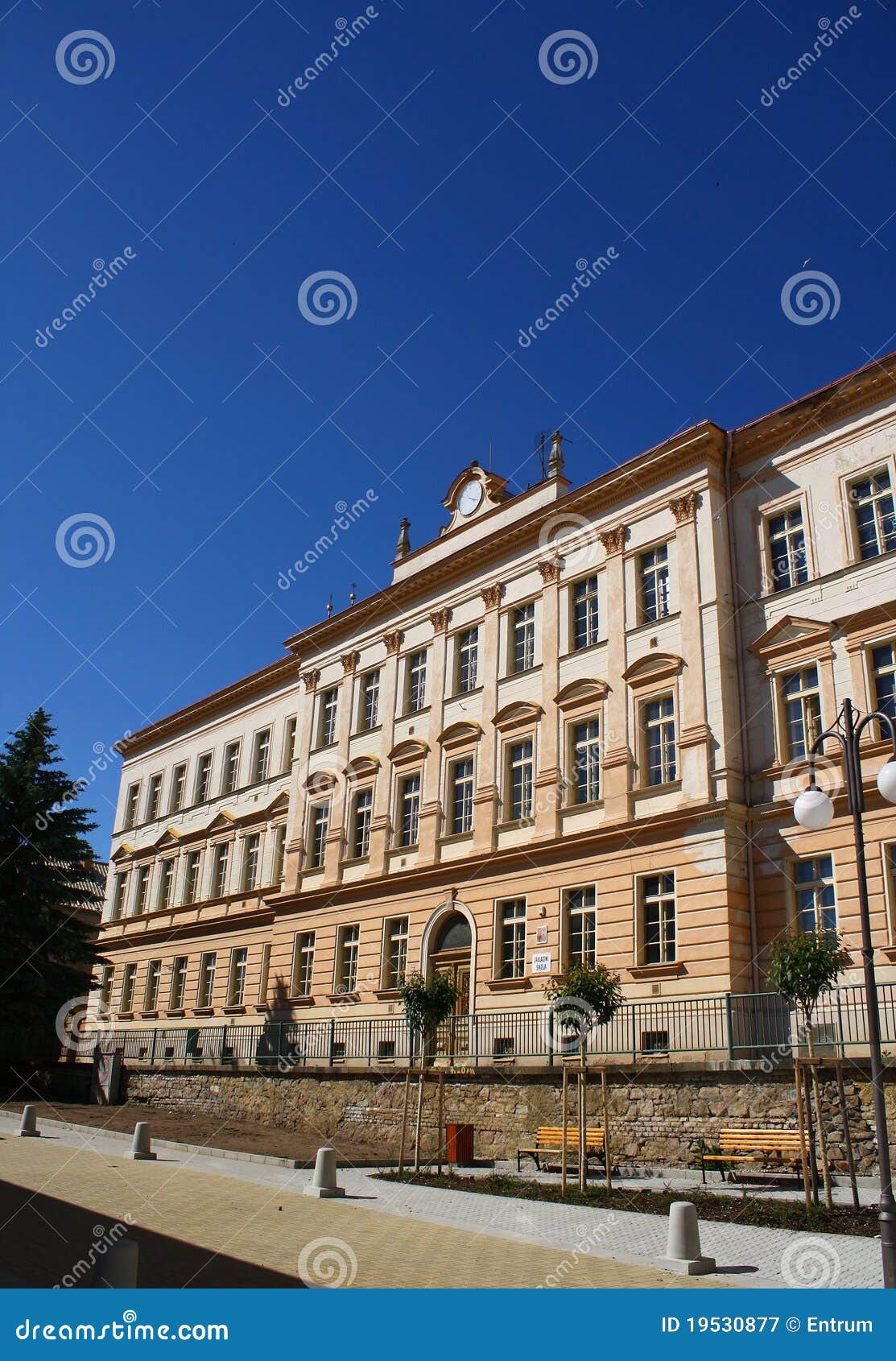 Old school building stock image. Image of landmark, primary - 19530877