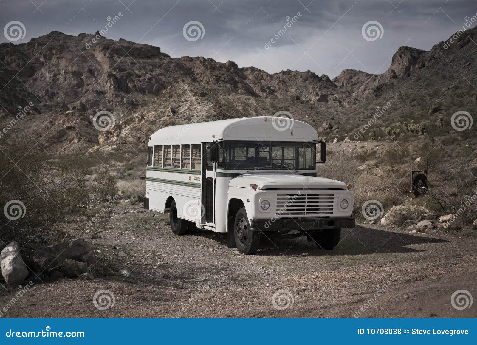 Old School Bus stock photo. Image of mountain, transport - 10708038