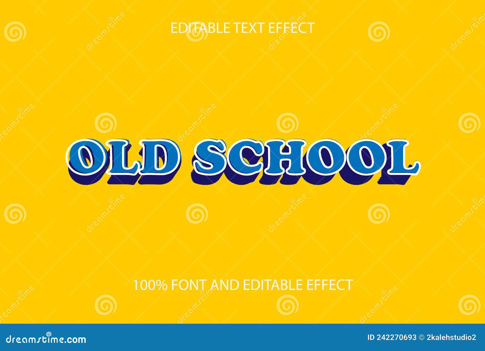 Old School Editable Text Effect Emboss Cartoon Style Stock Vector ...