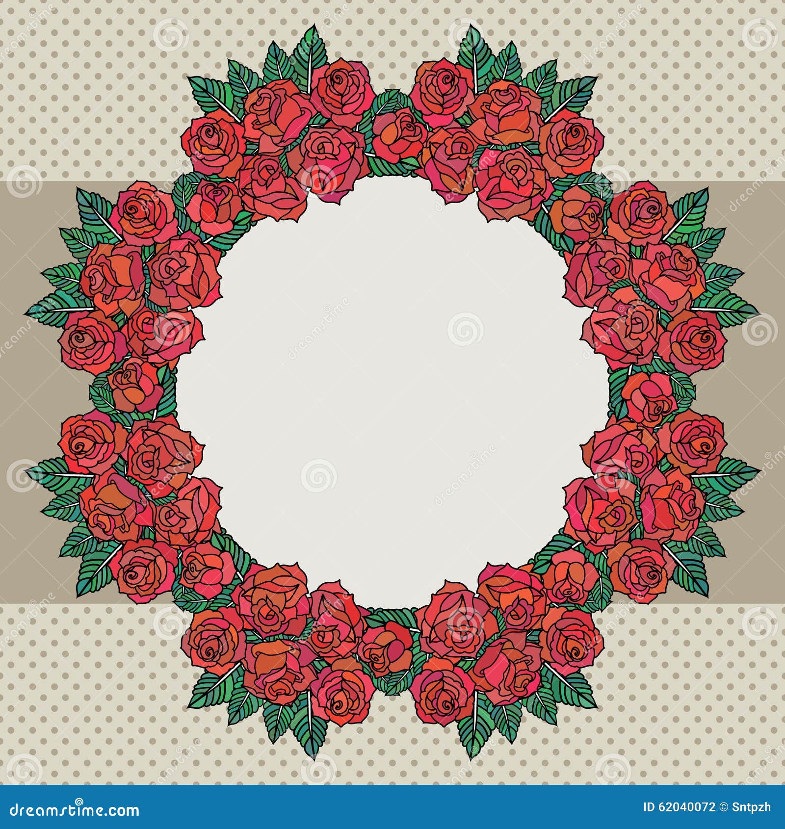 Old School Frame with Roses Stock Vector - Illustration of creative ...