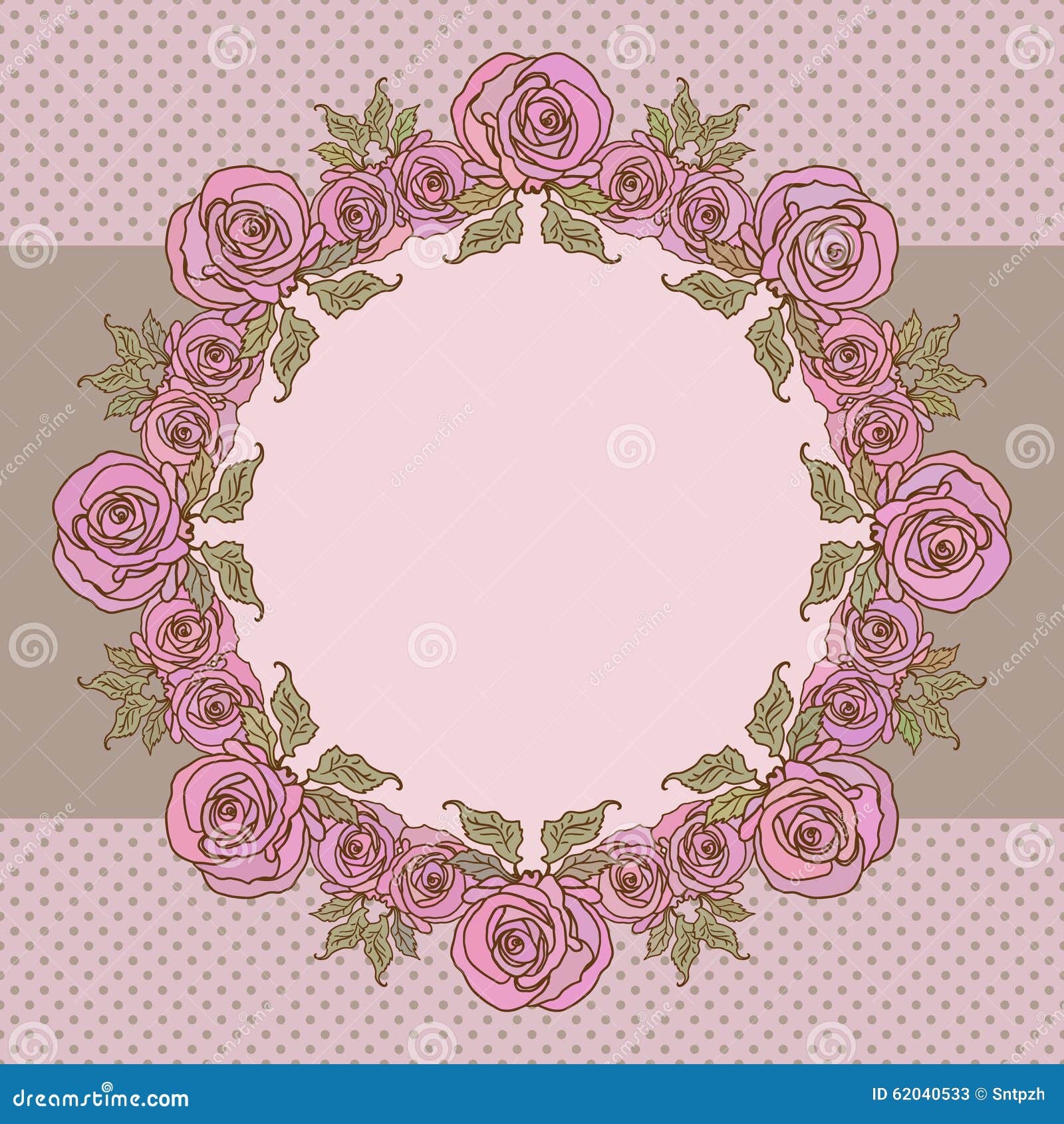 Old School Frame with Roses Stock Vector - Illustration of antique ...