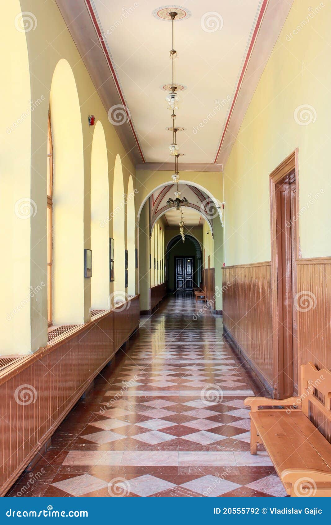 Old school hallway stock photo. Image of creative, school - 20555792