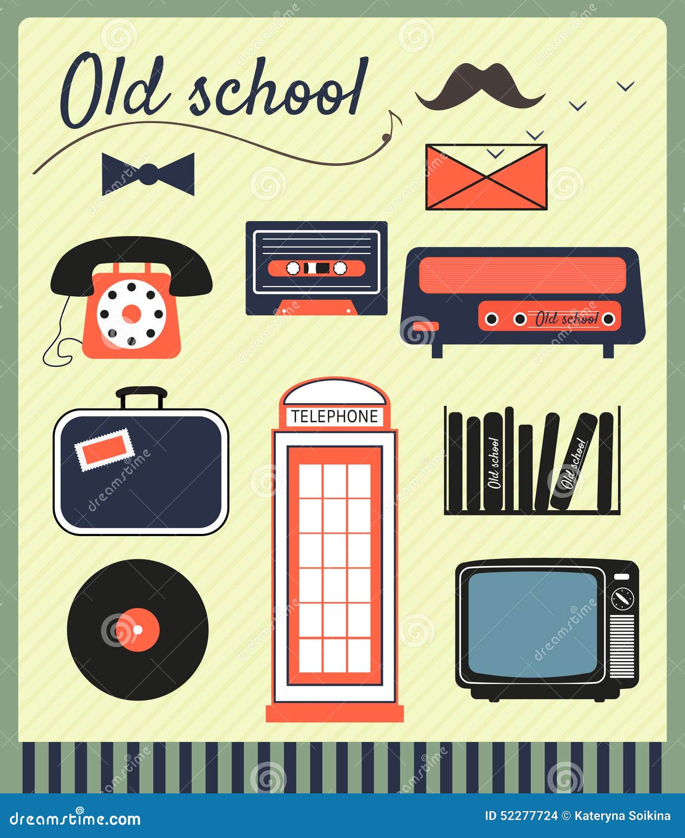 Old School Hipster Elements Stock Vector - Illustration of london ...