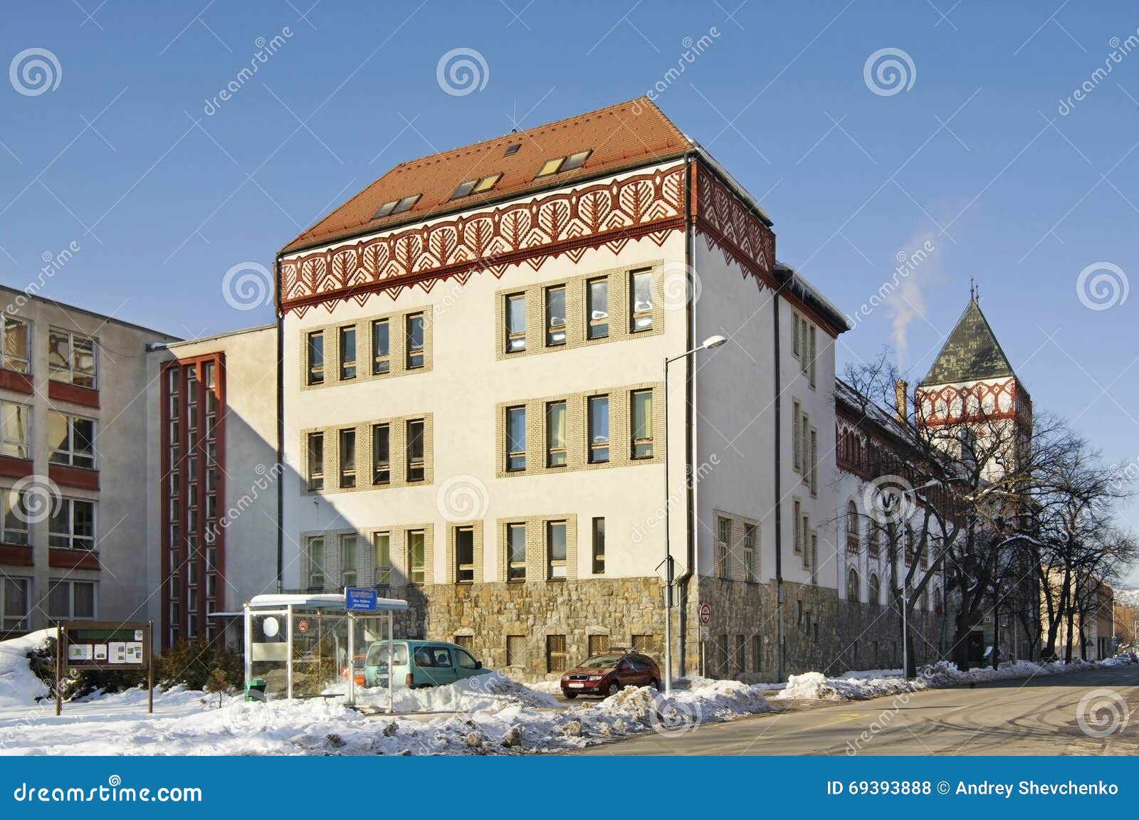Old School in Liptovsky Mikulas. Slovakia Editorial Stock Photo - Image ...
