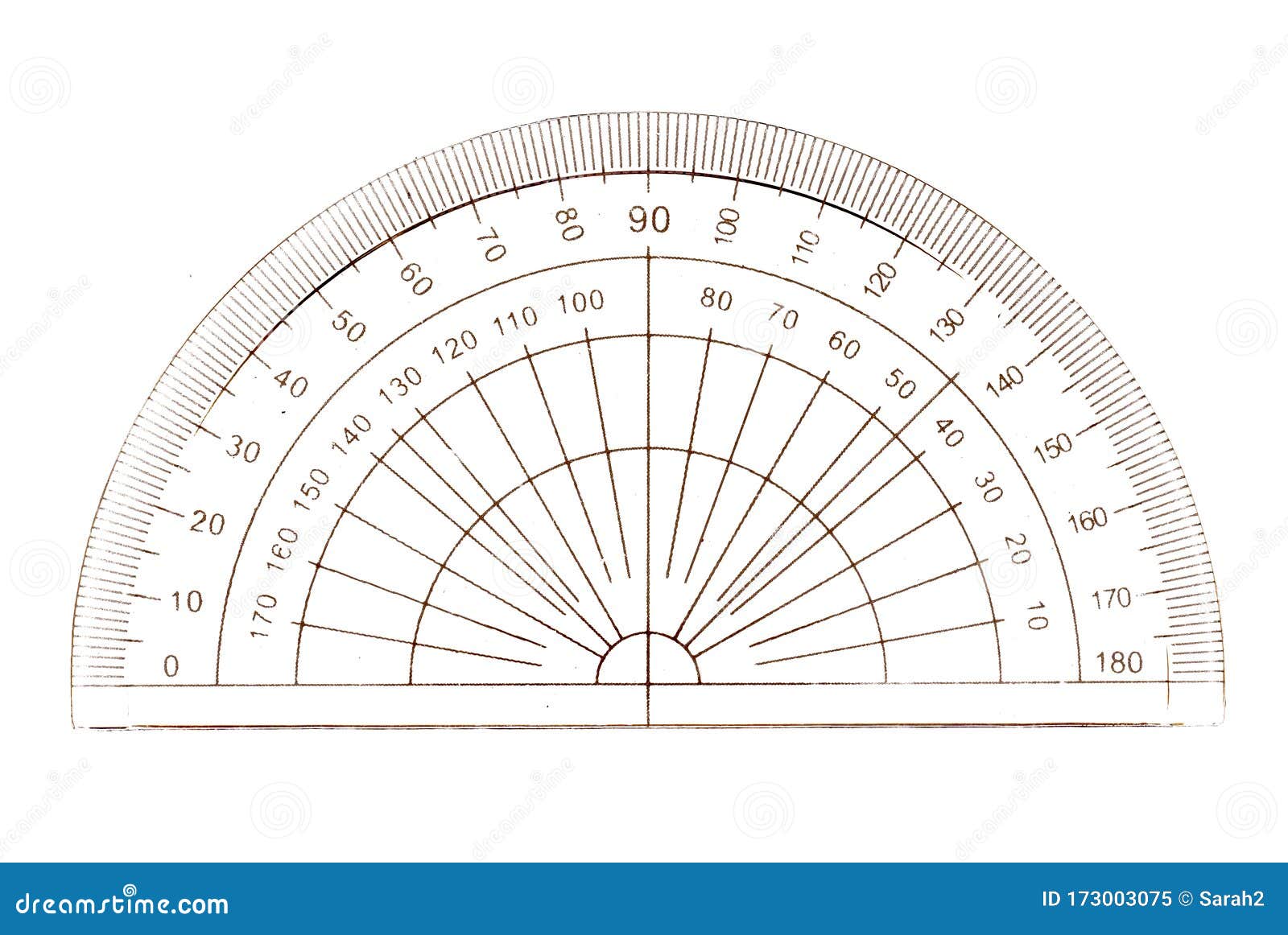 Old School Maths Equipment. Protractor Used in Engineering and ...