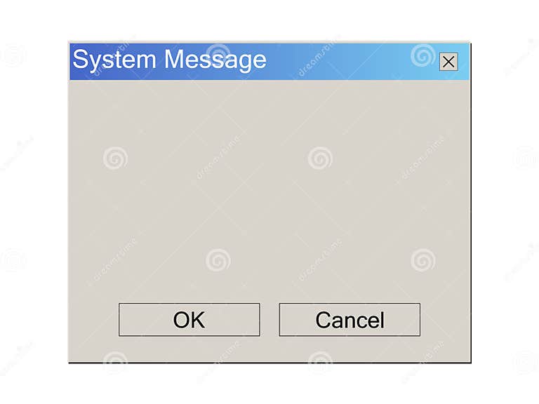 Old School Operating System Message Template. Classic Computer User ...