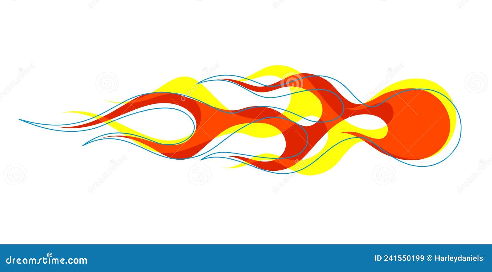 Old School Red Flame Background Element Cartoon Vector | CartoonDealer.com #241544811