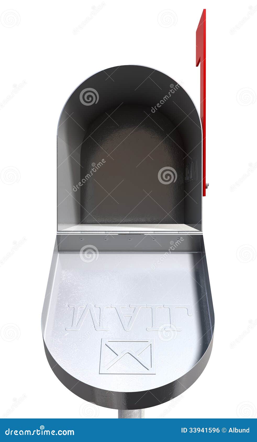 Old School Retro Metal Mailbox Open Stock Illustration - Illustration ...