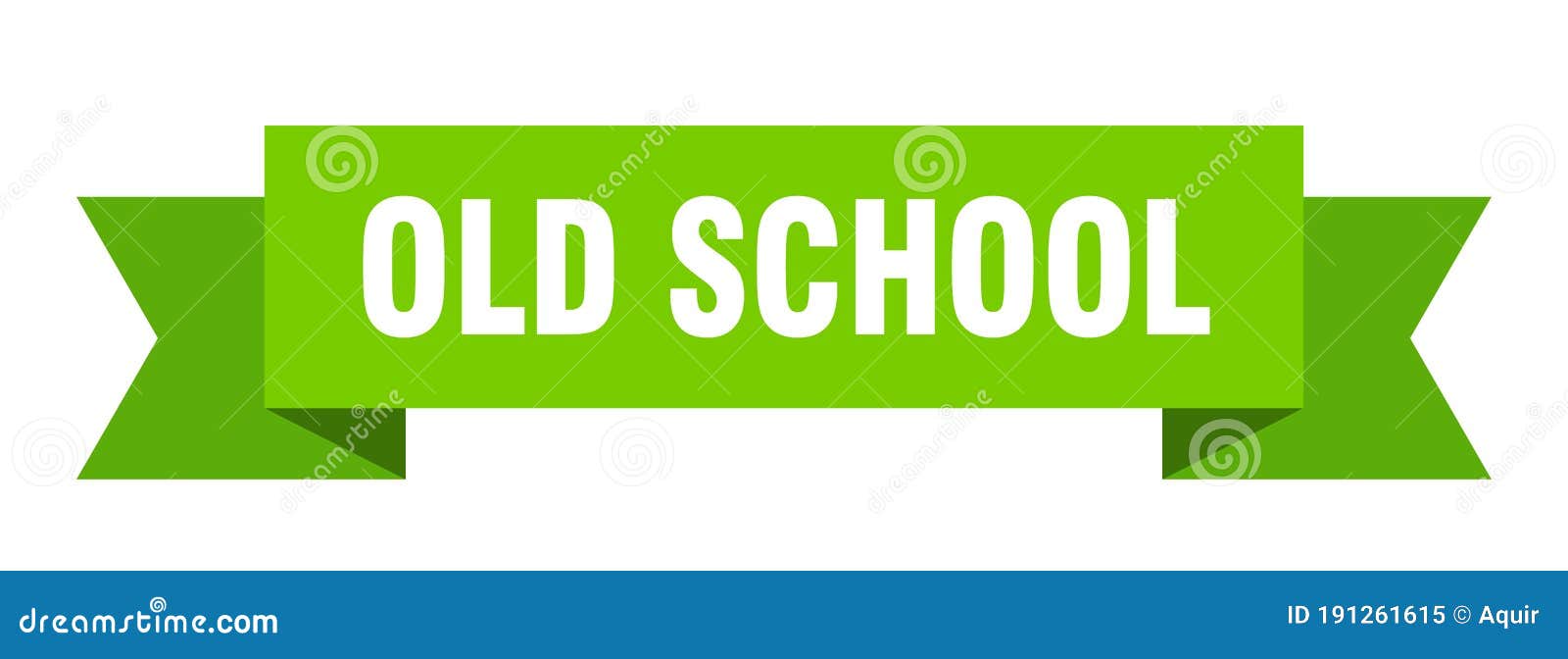 Old school ribbon. stock vector. Illustration of white - 191261615
