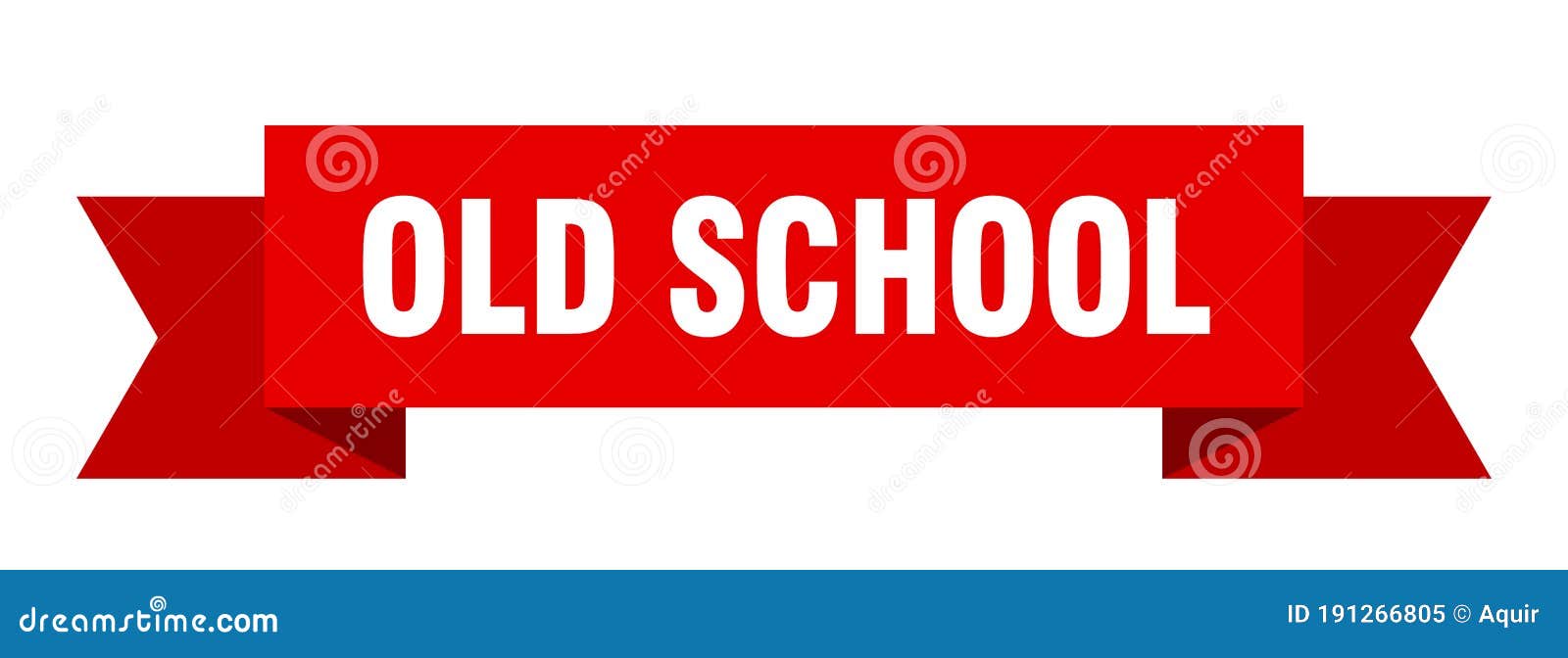 Old school ribbon. stock vector. Illustration of sticker - 191266805