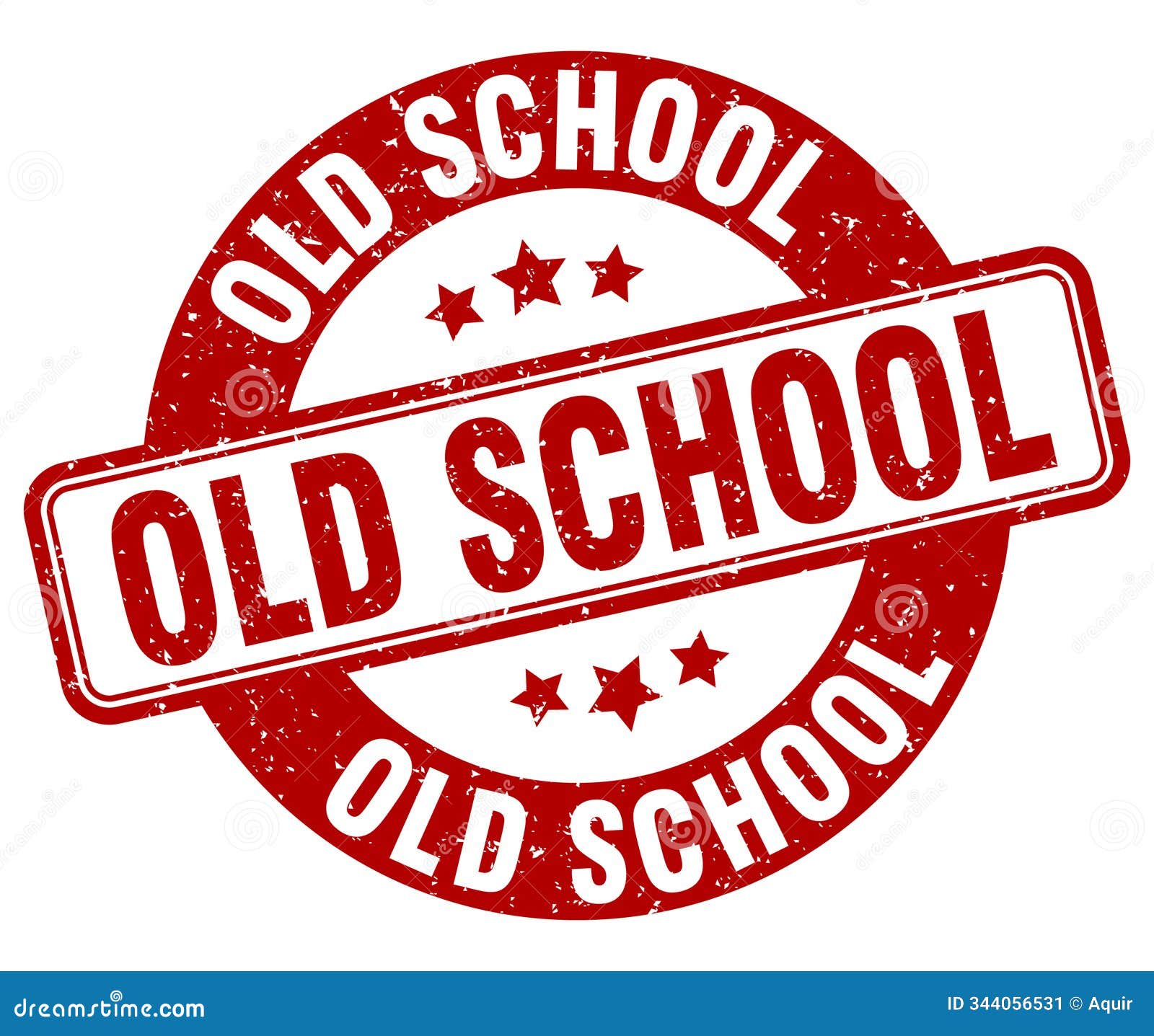Old School Stamp. Old School Label. Round Grunge Sign Stock Vector ...
