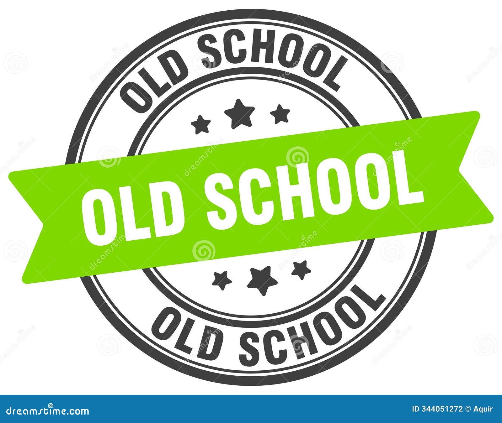 Old School Stamp. Old School Label On Transparent Background. Round ...