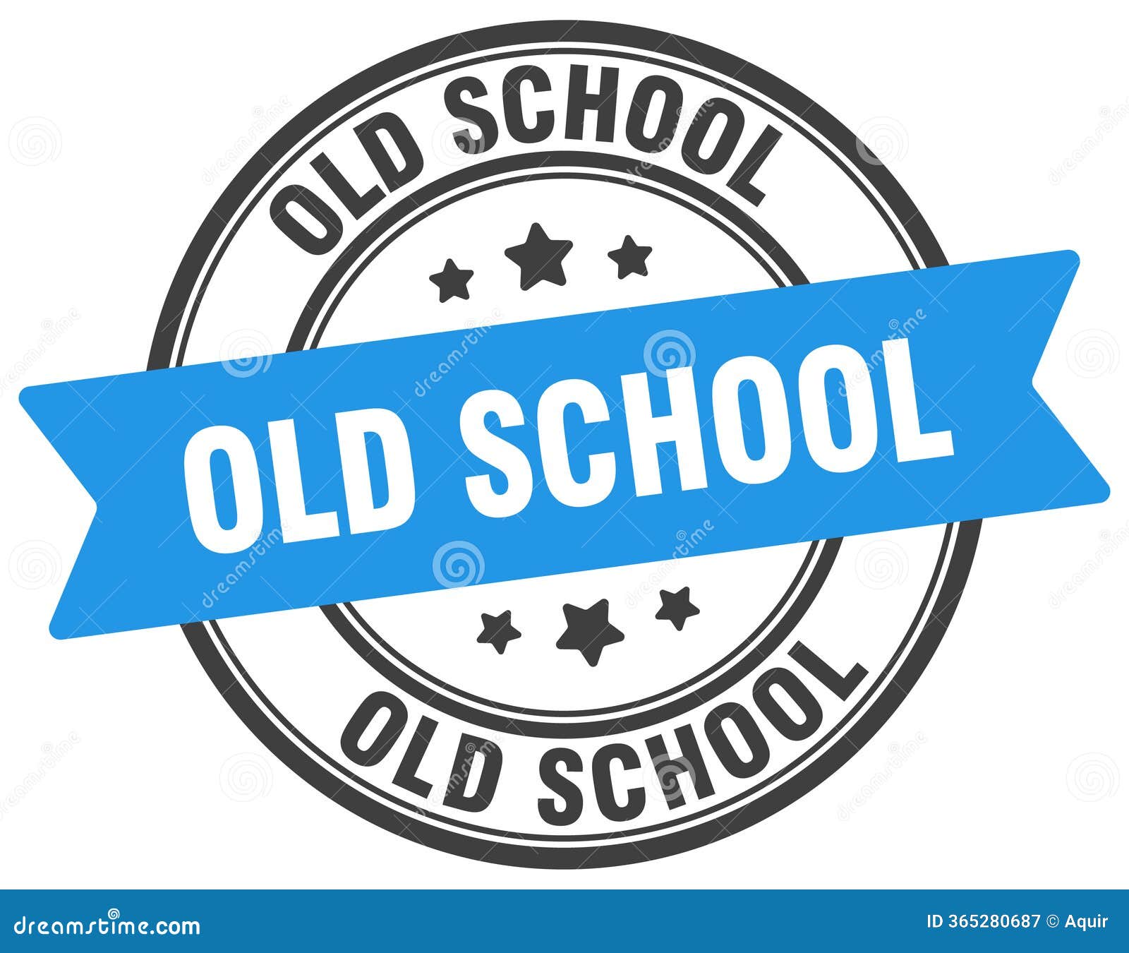 Old School Stamp. Old School Label On Transparent Background. Round ...