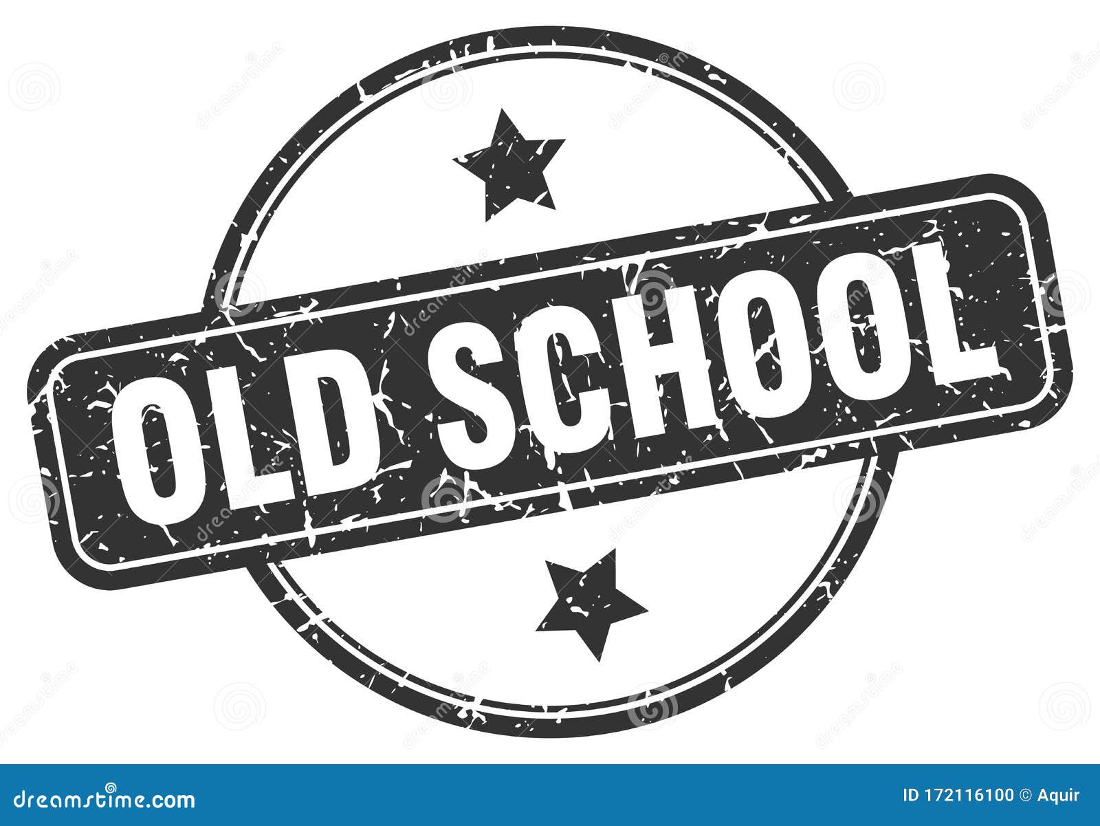 Old School Stamp. Old School Round Grunge Sign Stock Vector ...