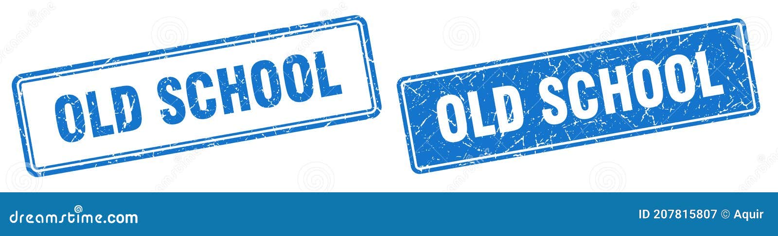 Old School Stamp Set. Old School Square Grunge Sign Stock Vector ...