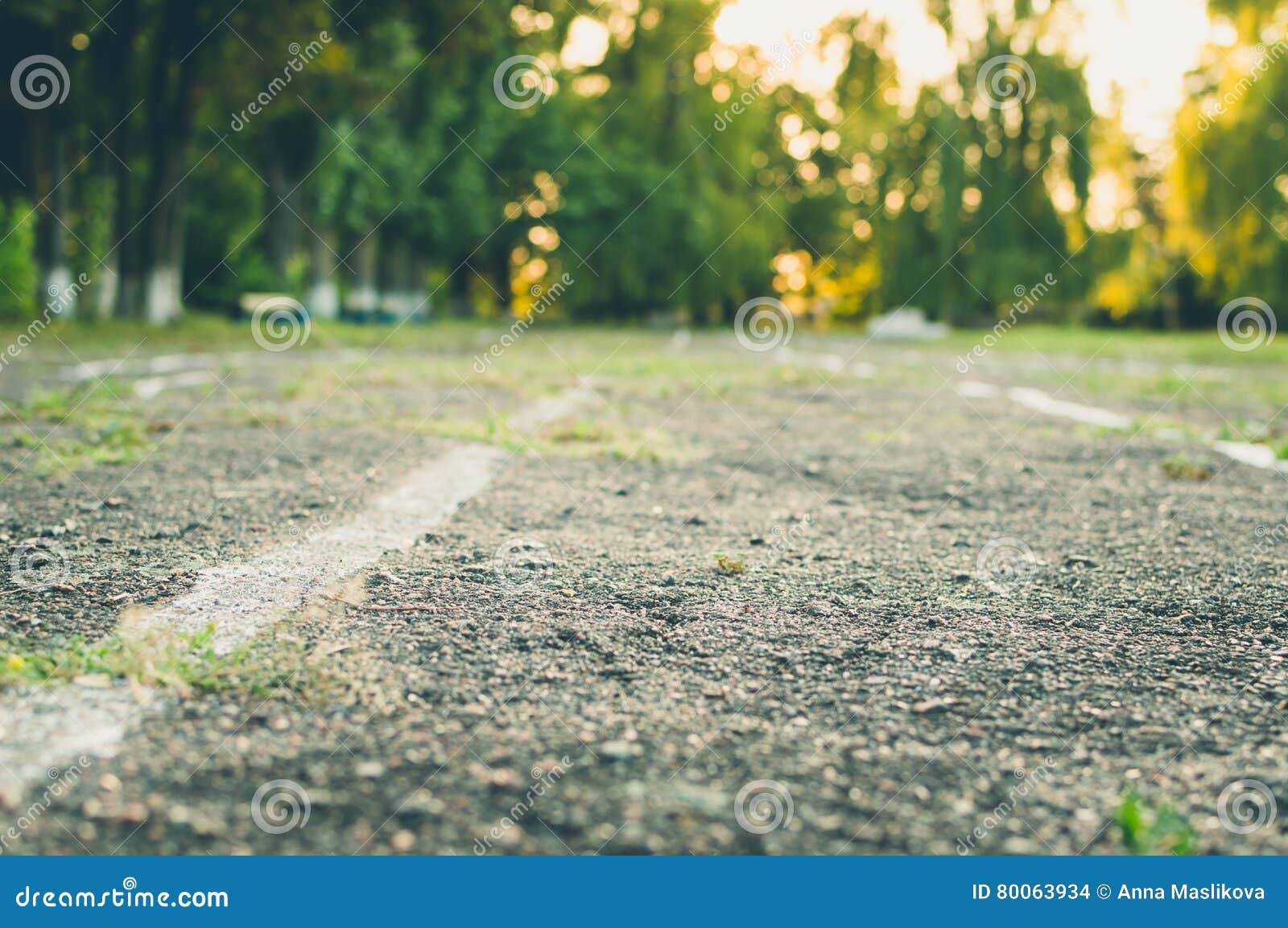 The Old School Track for Running, Jogging Stock Photo - Image of ...