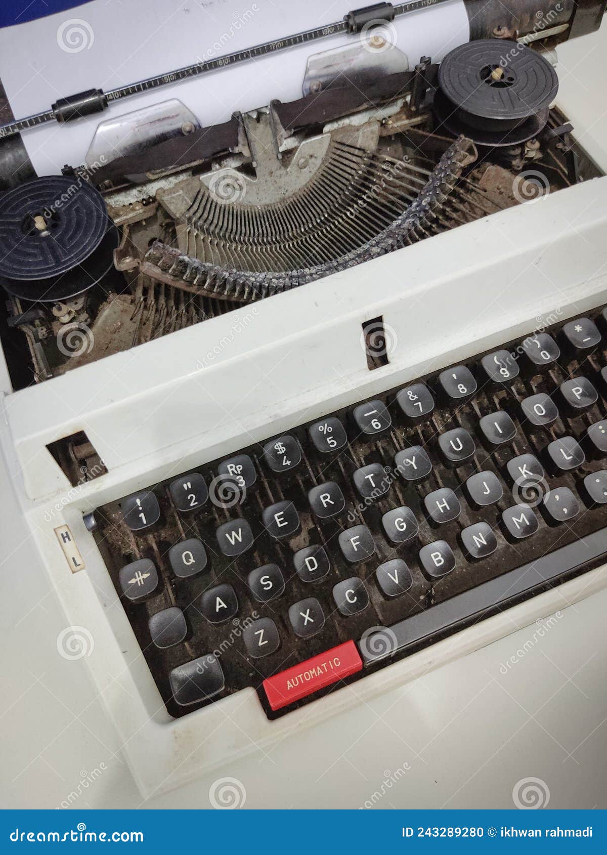 Old school typewriter stock photo. Image of guitar, firearm - 243289280