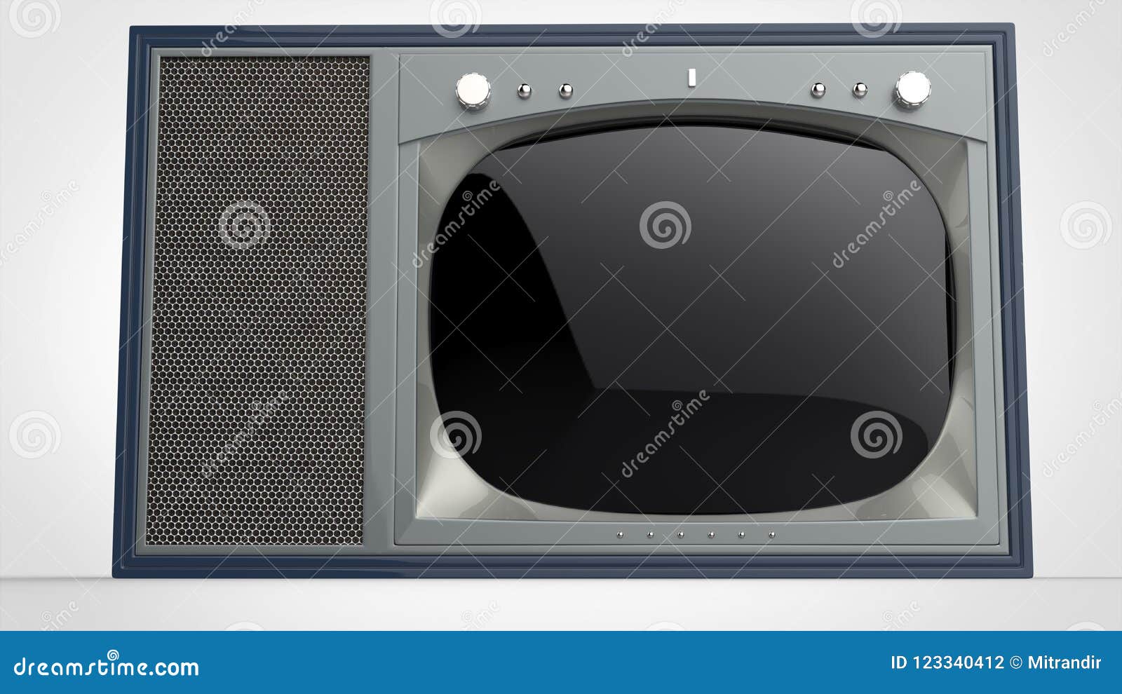 Old school vintage TV set stock illustration. Illustration of frame ...