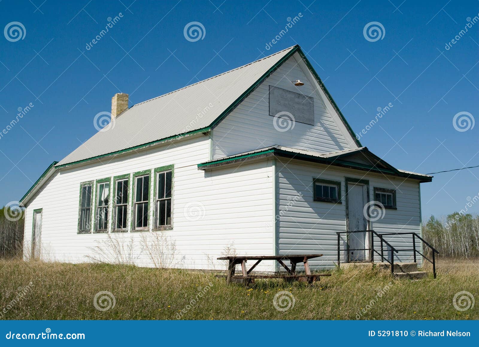 Old Schoolhouse stock photo. Image of weathered, deteriorated - 5291810