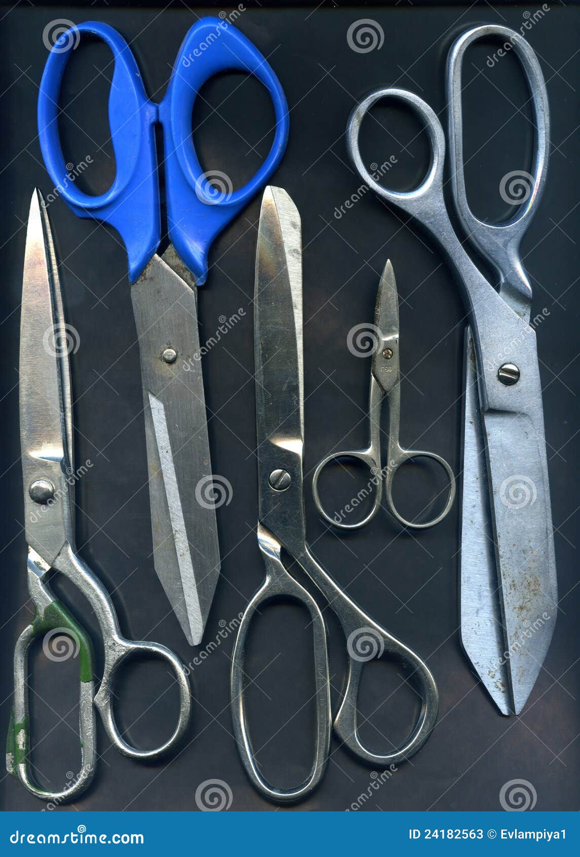 Old scissors stock image. Image of metal, aged, worn - 24182563