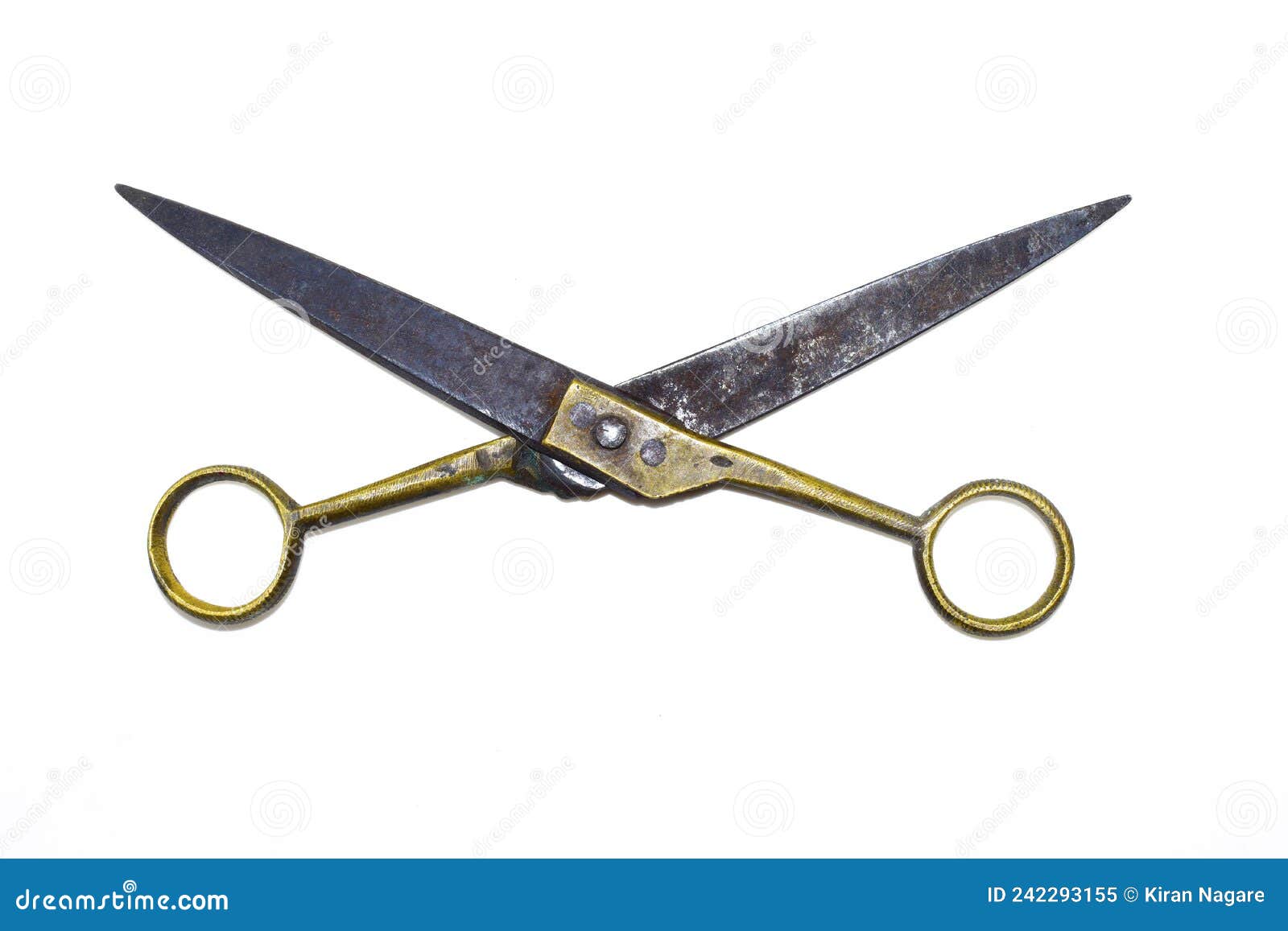 The Old Scissors are Separated Stock Image - Image of pair, handle ...