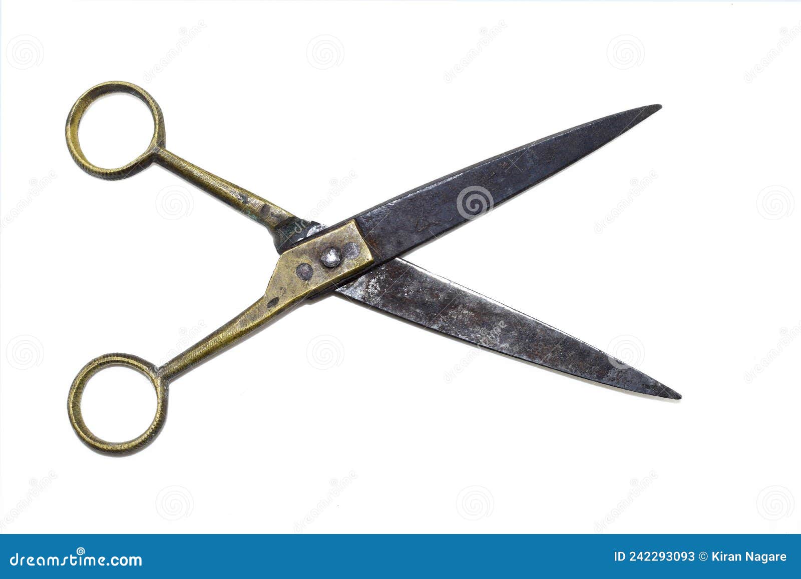 The Old Scissors are Separated Stock Image - Image of hairdressing ...