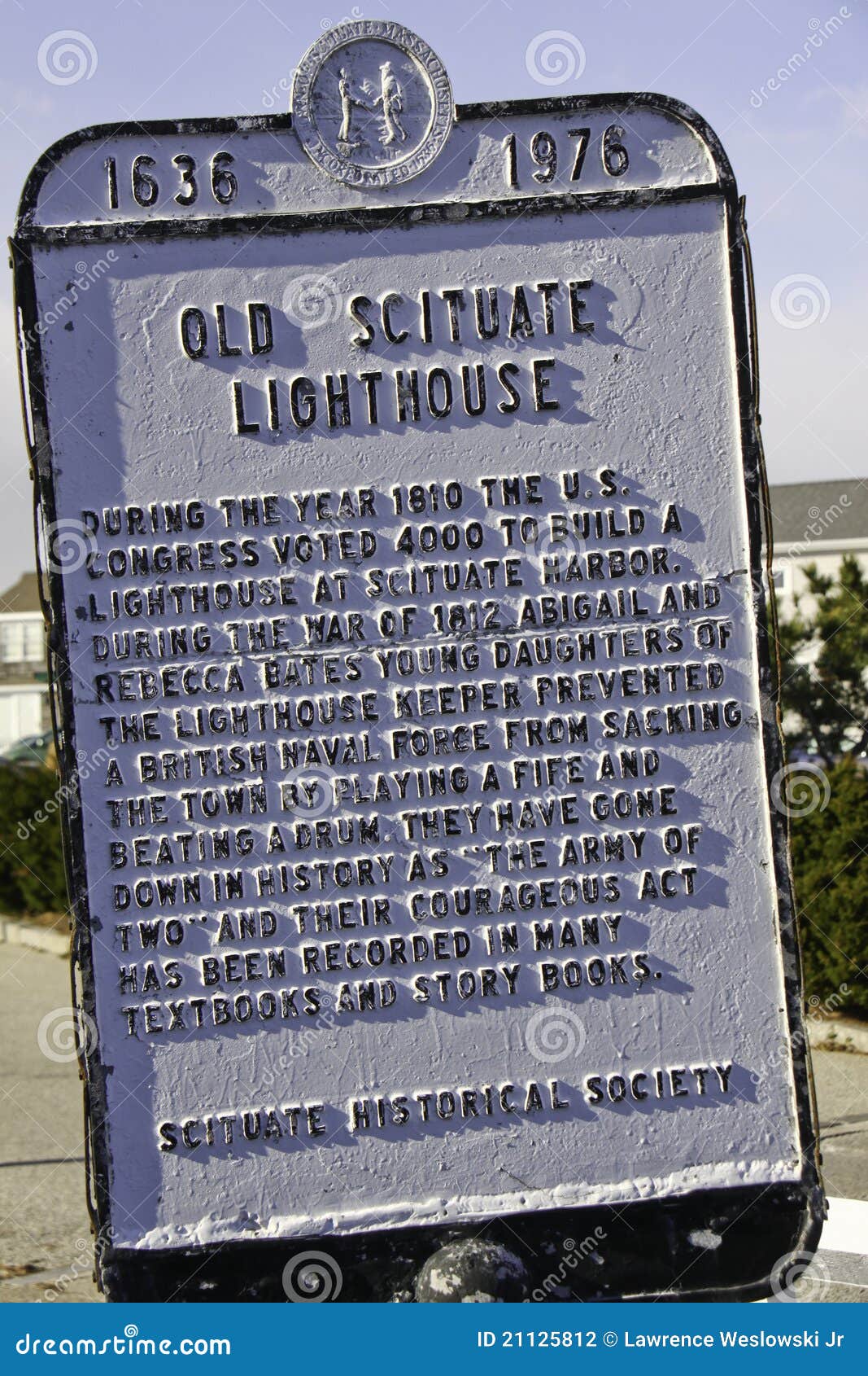 Old Scituate Lighthouse Sign Editorial Photography - Image of ...