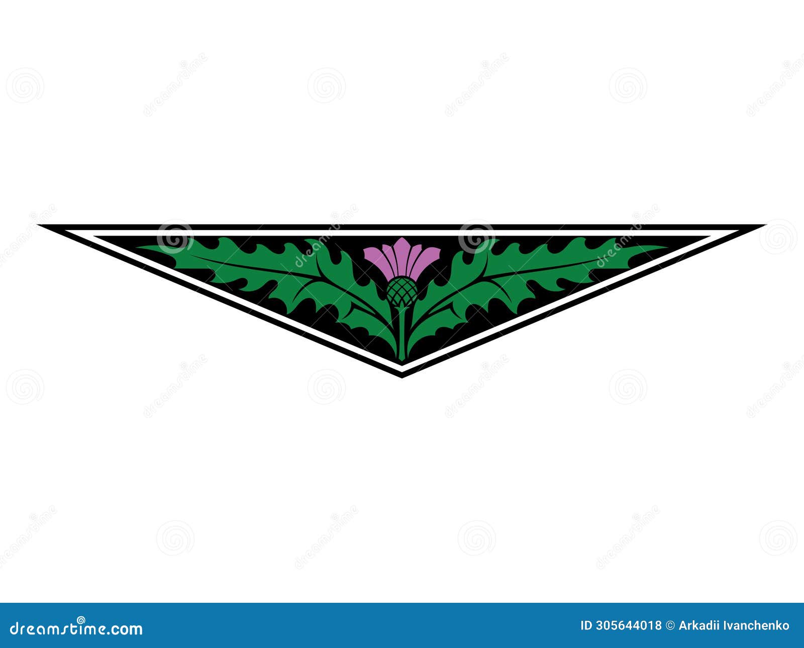Old Scottish Design. Thistle Flower in Celtic Ethnic Style Stock ...