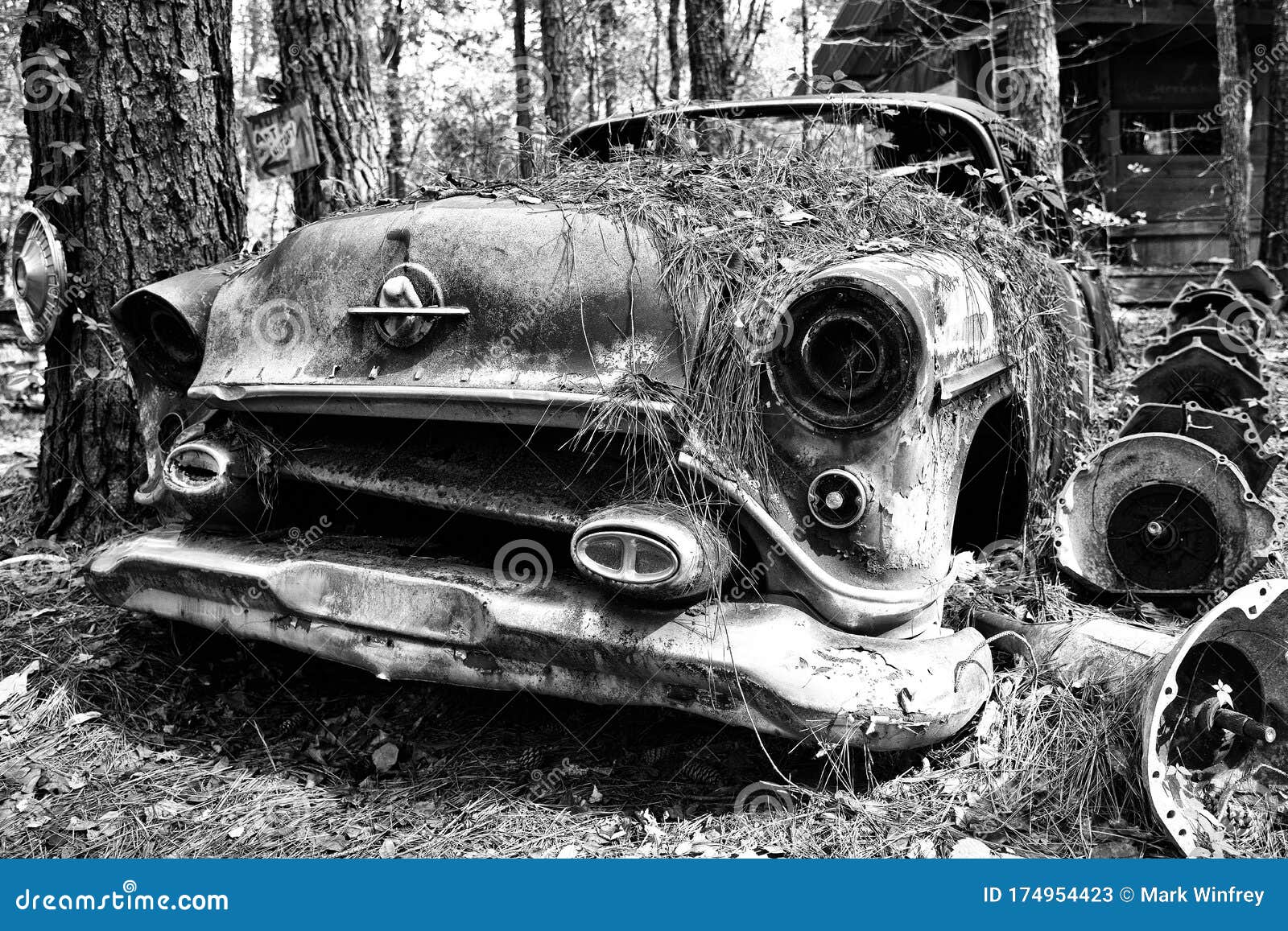 Old Scrap Car stock image. Image of steel, forgotten - 174954423