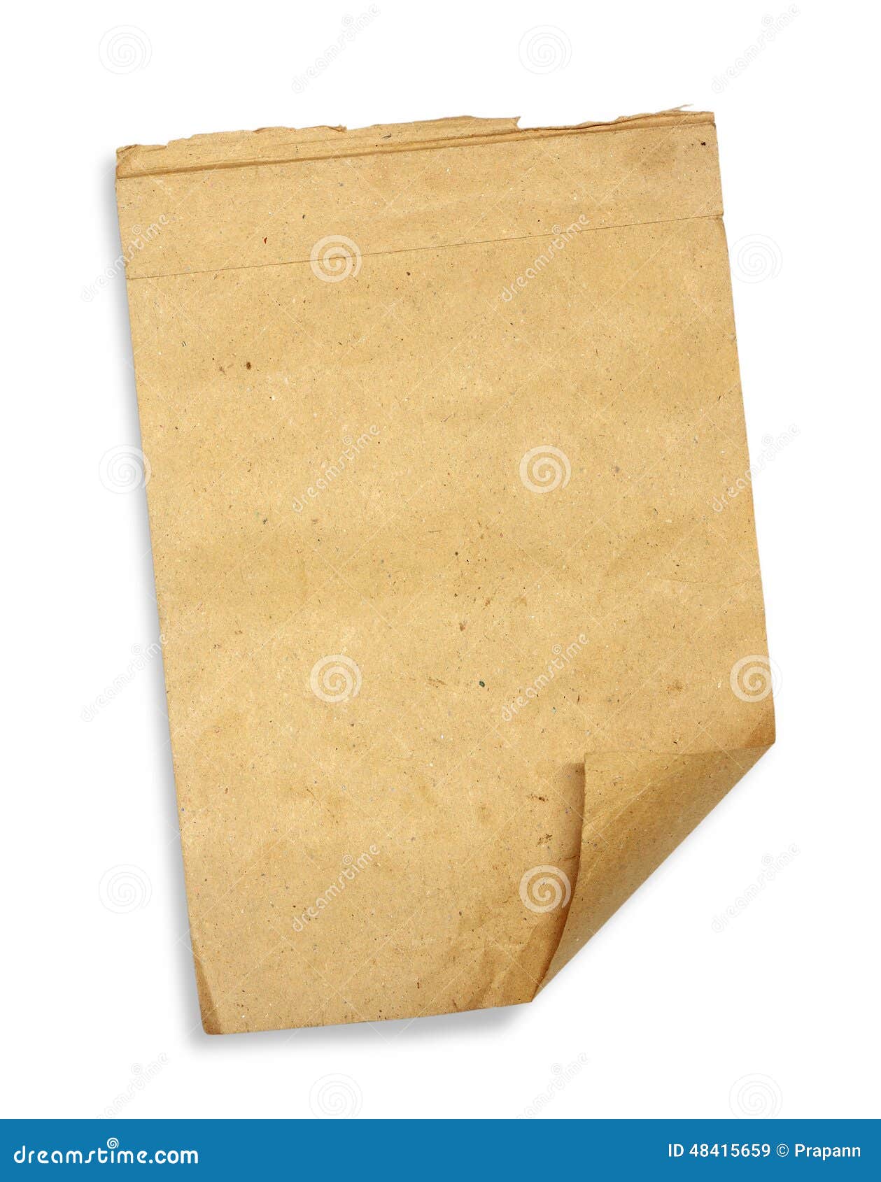 Old Scrap Paper Isolated on White Stock Image - Image of brown ...