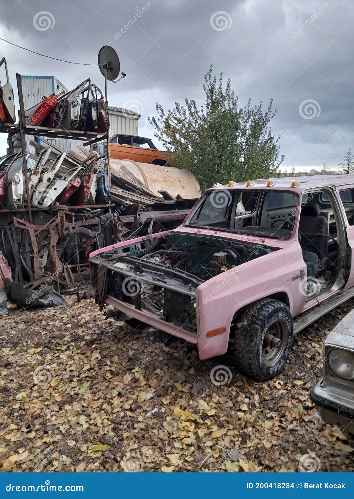 Old scrap vehicle stock photo. Image of asphalt, transport - 200418284