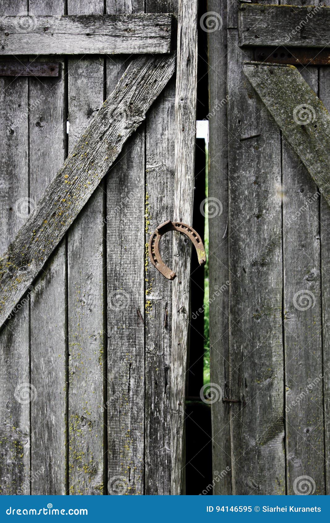 Old Scrappy Doors, Black And White Image Stock Photo | CartoonDealer ...
