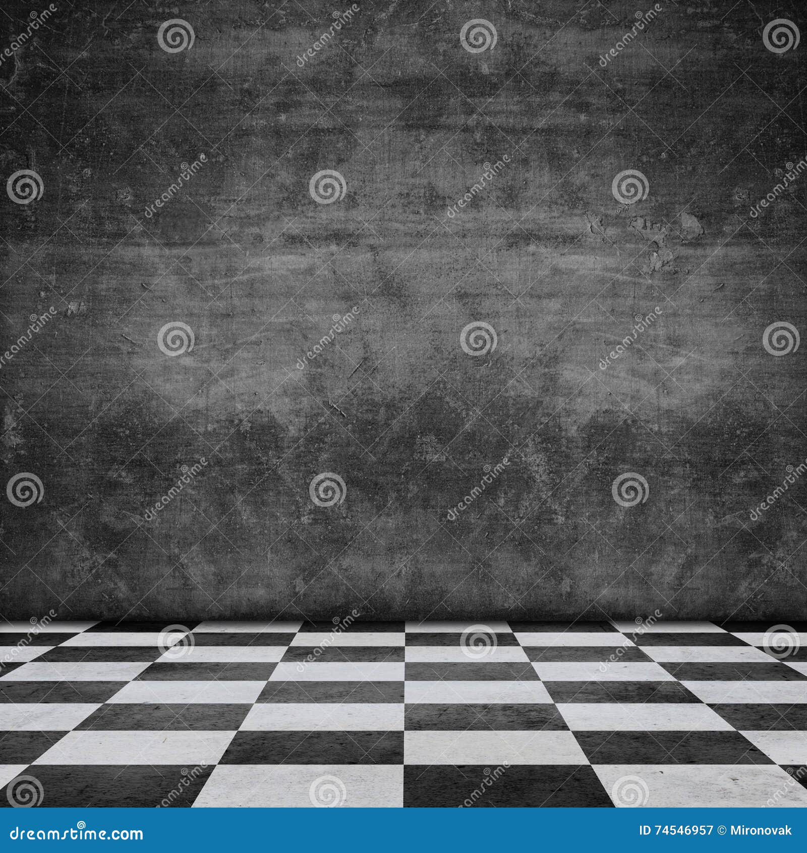 Old Scratched Wall Chequered Pattern Floor Stock Image - Image of ...