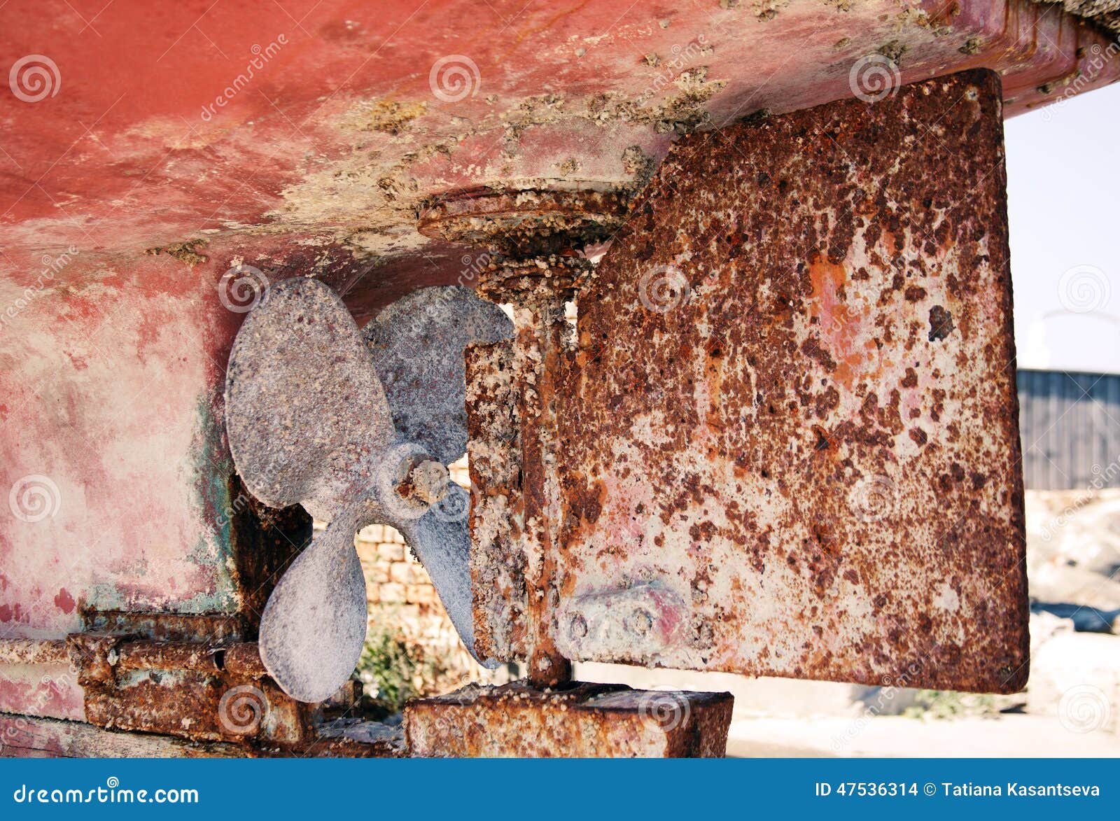 Old Propeller in the Rustic Ship Stock Photo - Image of decline, object ...