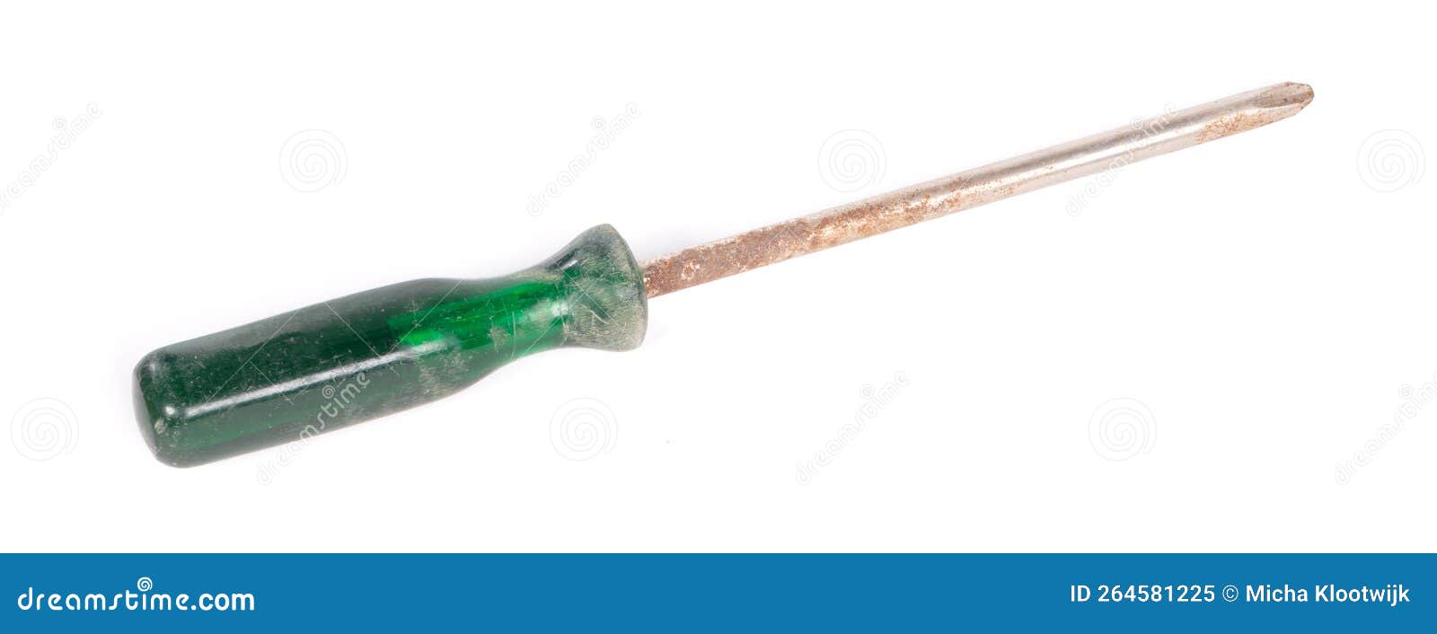 Old Screwdriver Isolated on White Stock Image - Image of construction ...