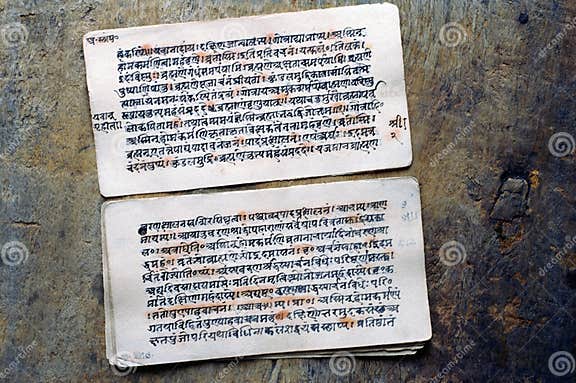 Old hindu scriptures india stock photo. Image of information - 348615392