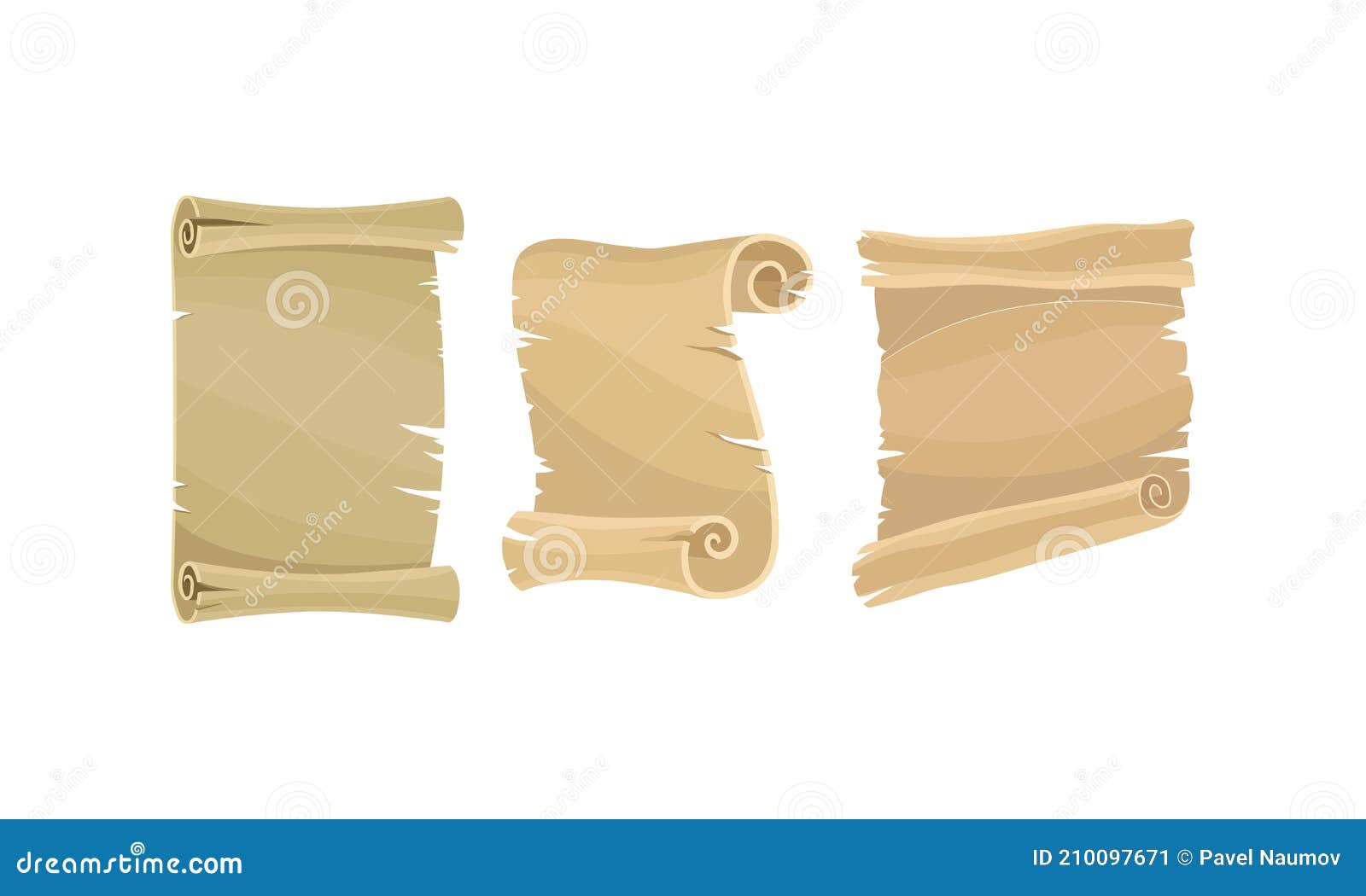 Old Scroll or Curved Manuscript As Paper Document and Historic ...