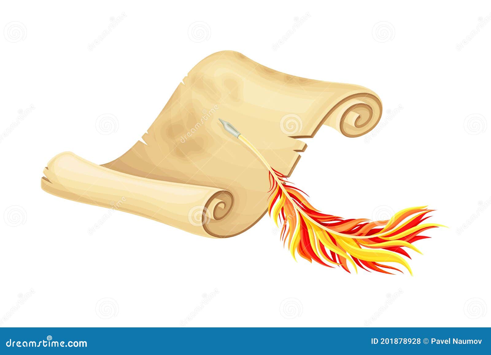 Ancient Map In Roll Black And White Vector Illustration Isolated ...