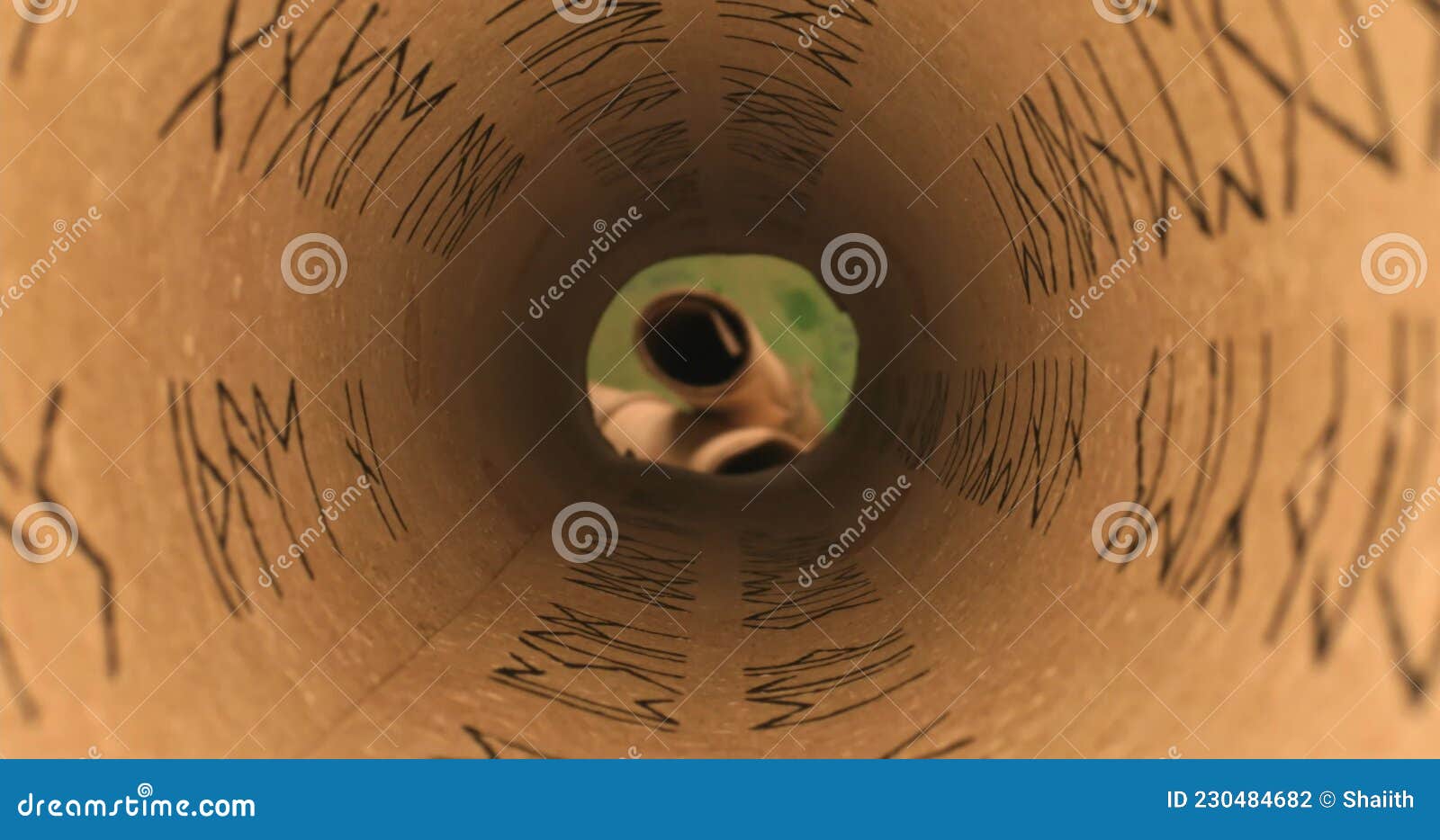 Old Scroll Library. Inside View from Scrolls Stacked on Pile. Stock ...