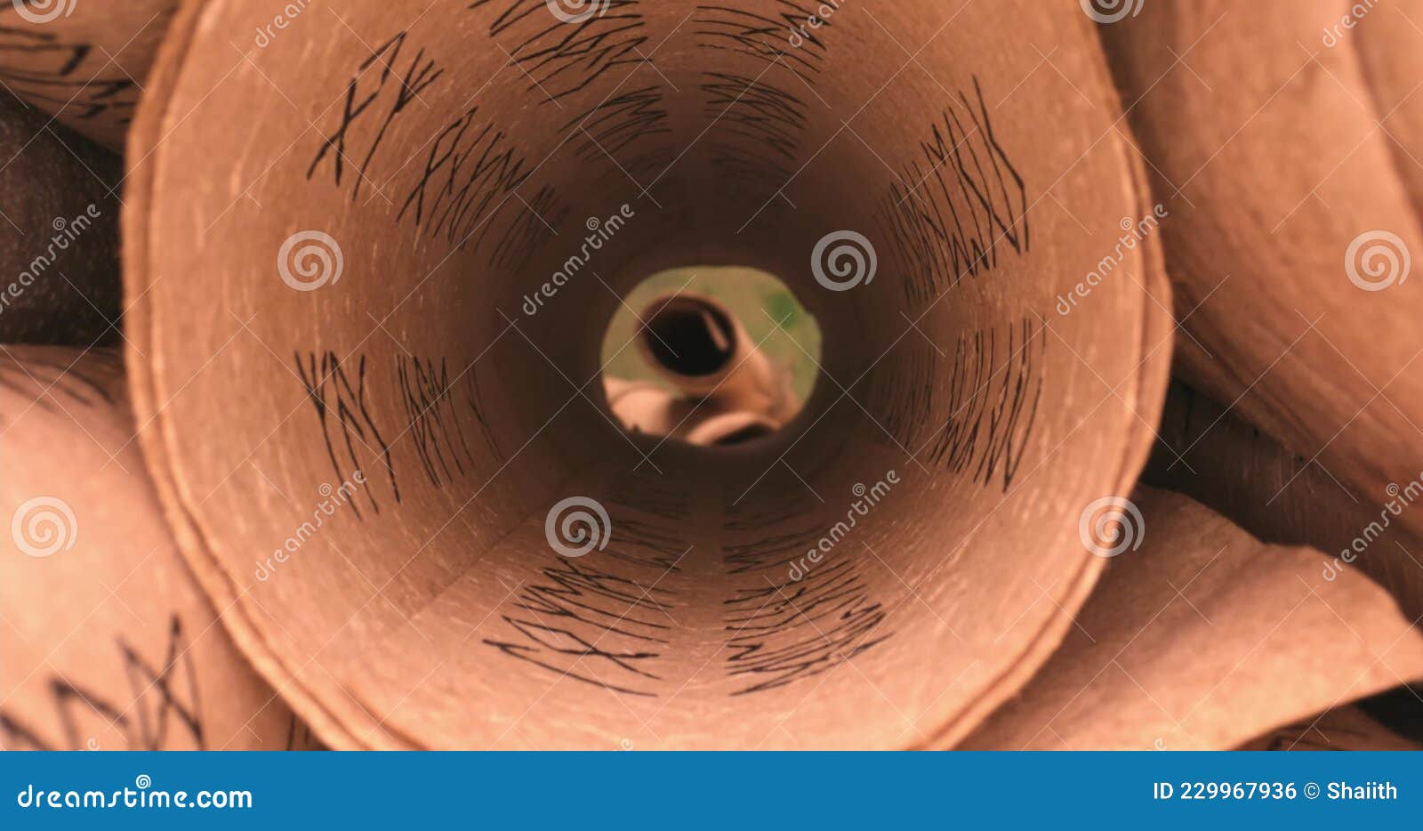 Old Scroll Library. Vintage Scrolls Stacked on a Pile Stock Footage ...