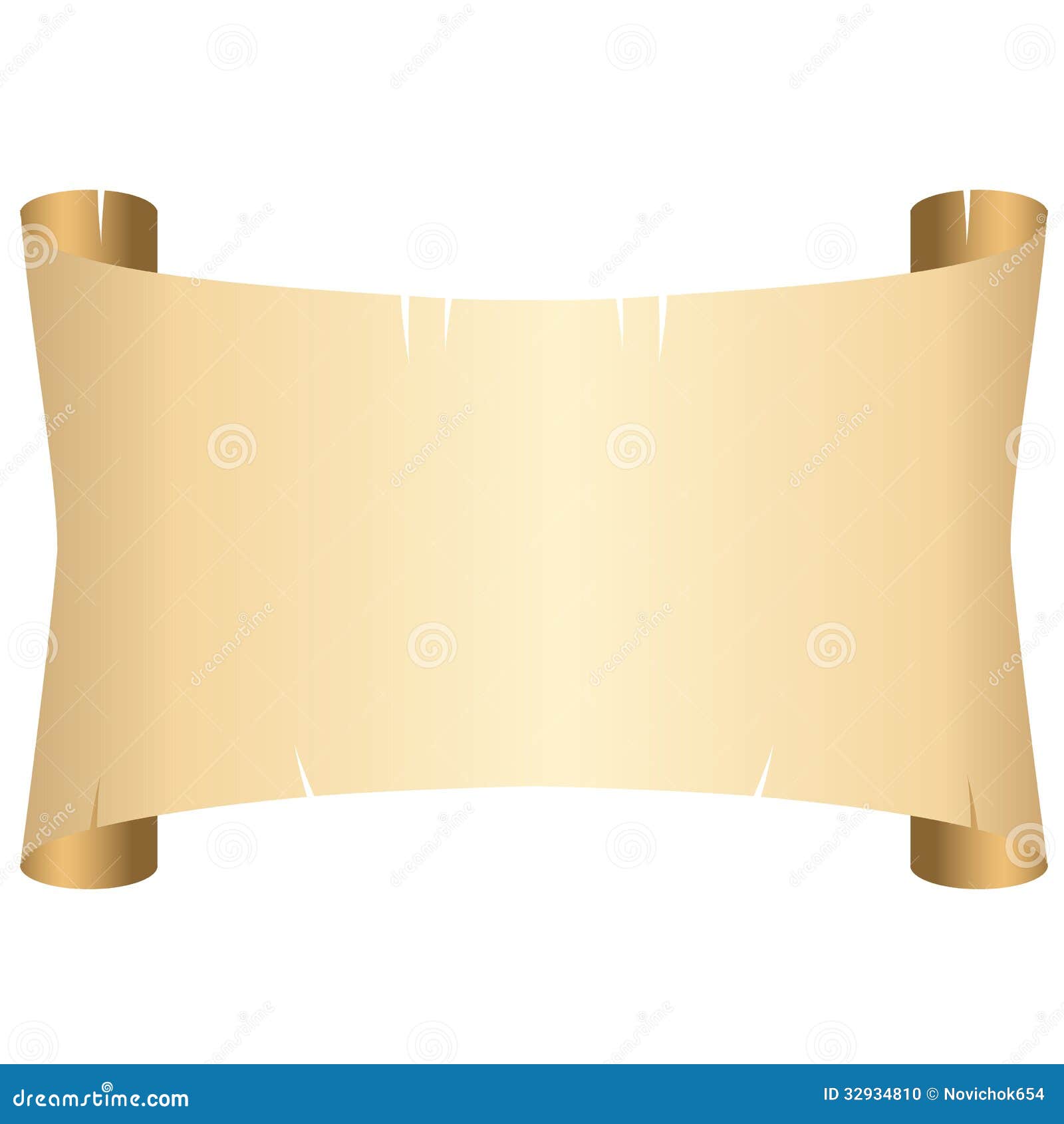 Old scroll paper stock vector. Illustration of aged, ancient - 32934810