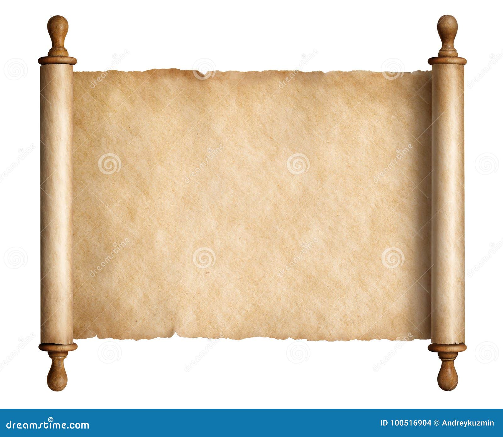 Parchment Scroll, Old Letter, Roll, Convoluted Antique Paper Manuscript ...